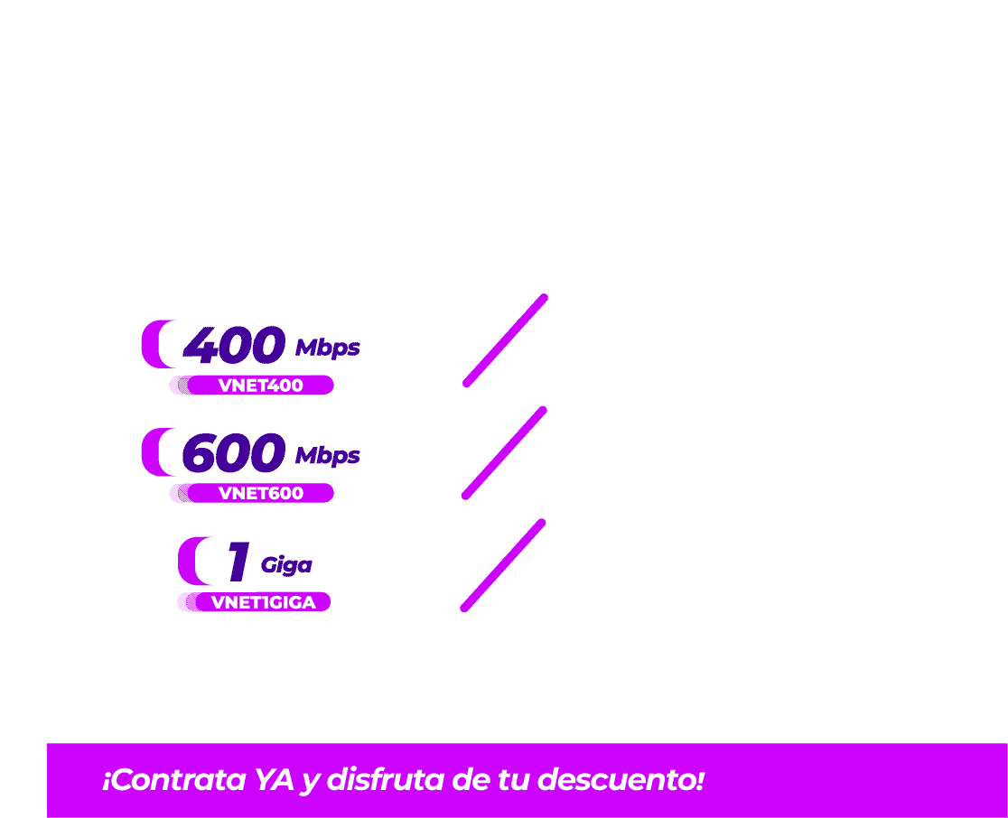 Vnet - El mejor Internet por fibra óptica + Televisión de Venezuela